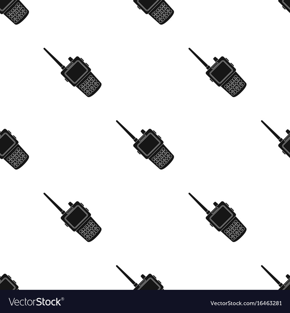 Handheld transceiver icon in black style isolated Vector Image