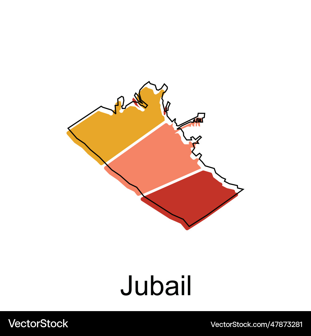 Map of jubail design template world Royalty Free Vector