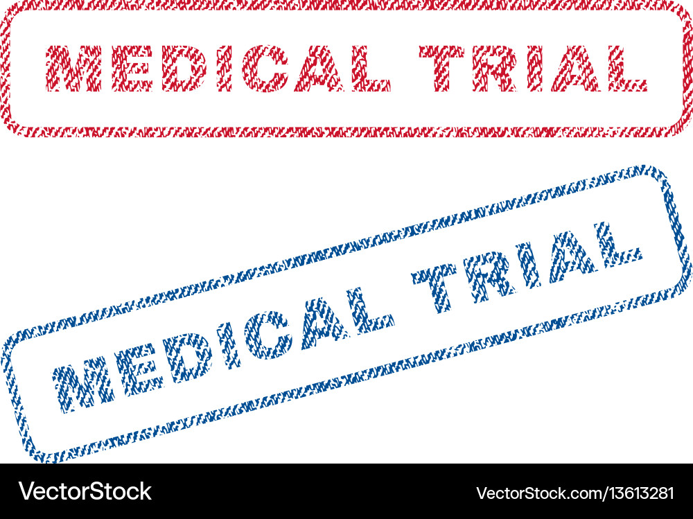 Medical trial textile stamps Royalty Free Vector Image