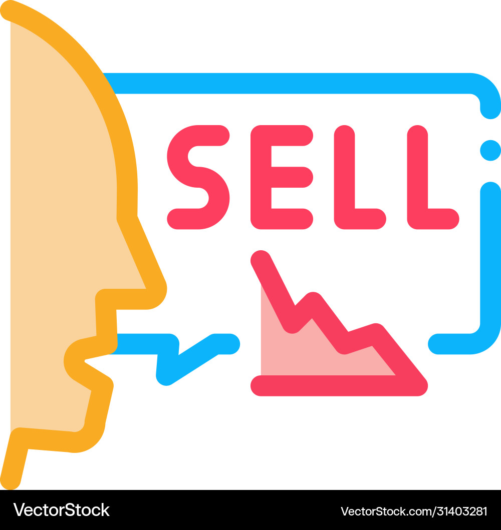 Person seller icon outline Royalty Free Vector Image