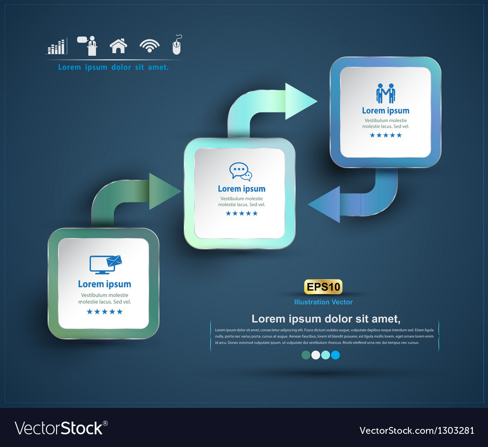 Rectangle step Royalty Free Vector Image - VectorStock