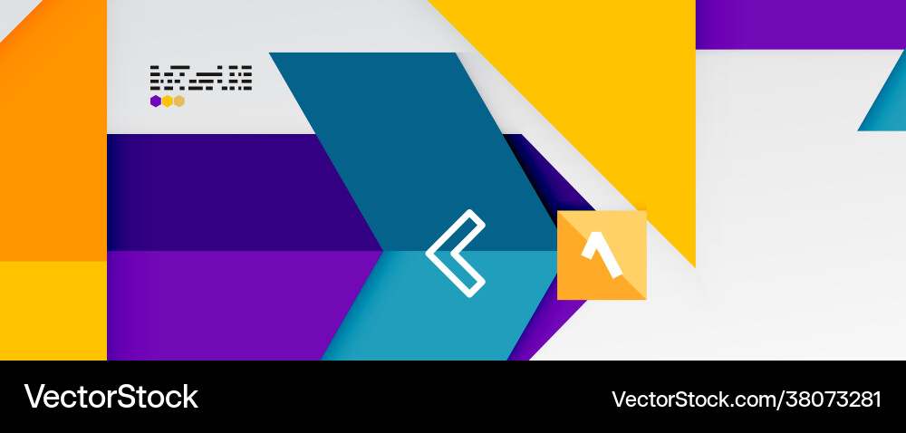 Shiny color triangles and geometric shapes Vector Image