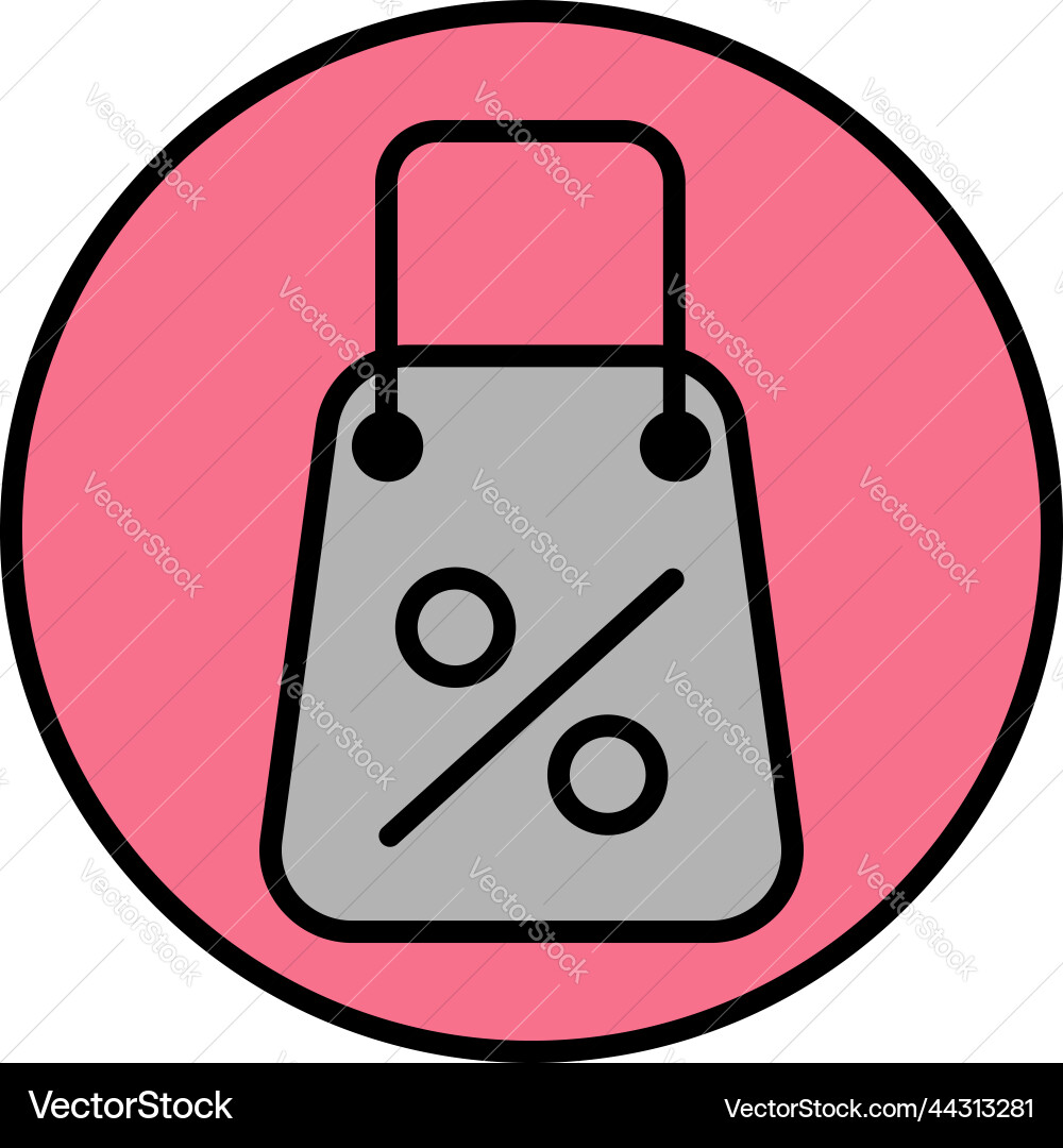 Shopping discount on a white background Royalty Free Vector