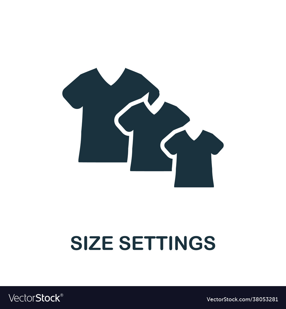 Size settings icon monochrome simple element from Vector Image