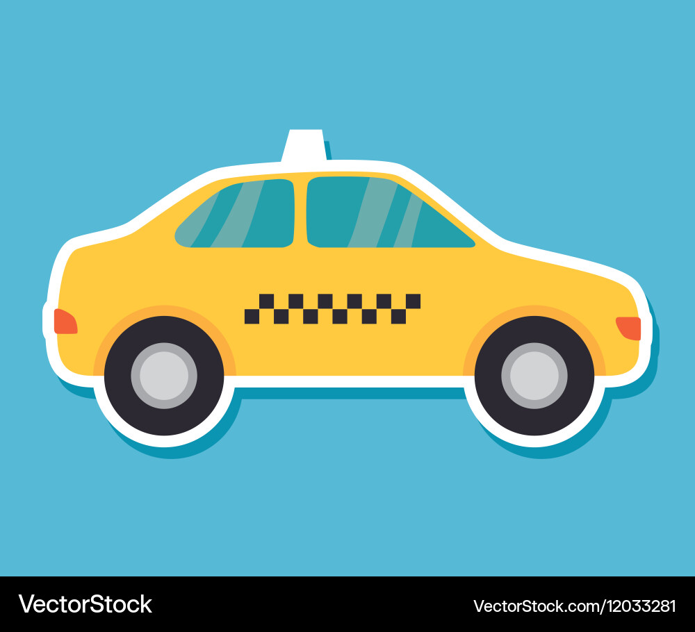 Taxi service public isolated Royalty Free Vector Image