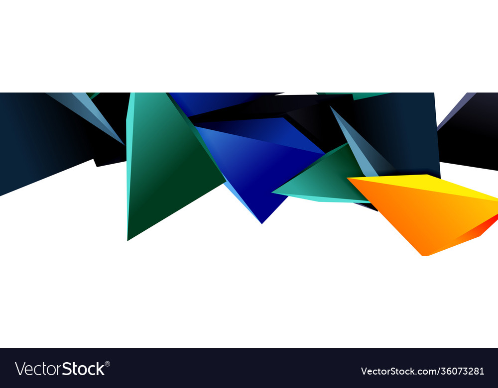 Triangle mosaic abstract background 3d triangular Vector Image