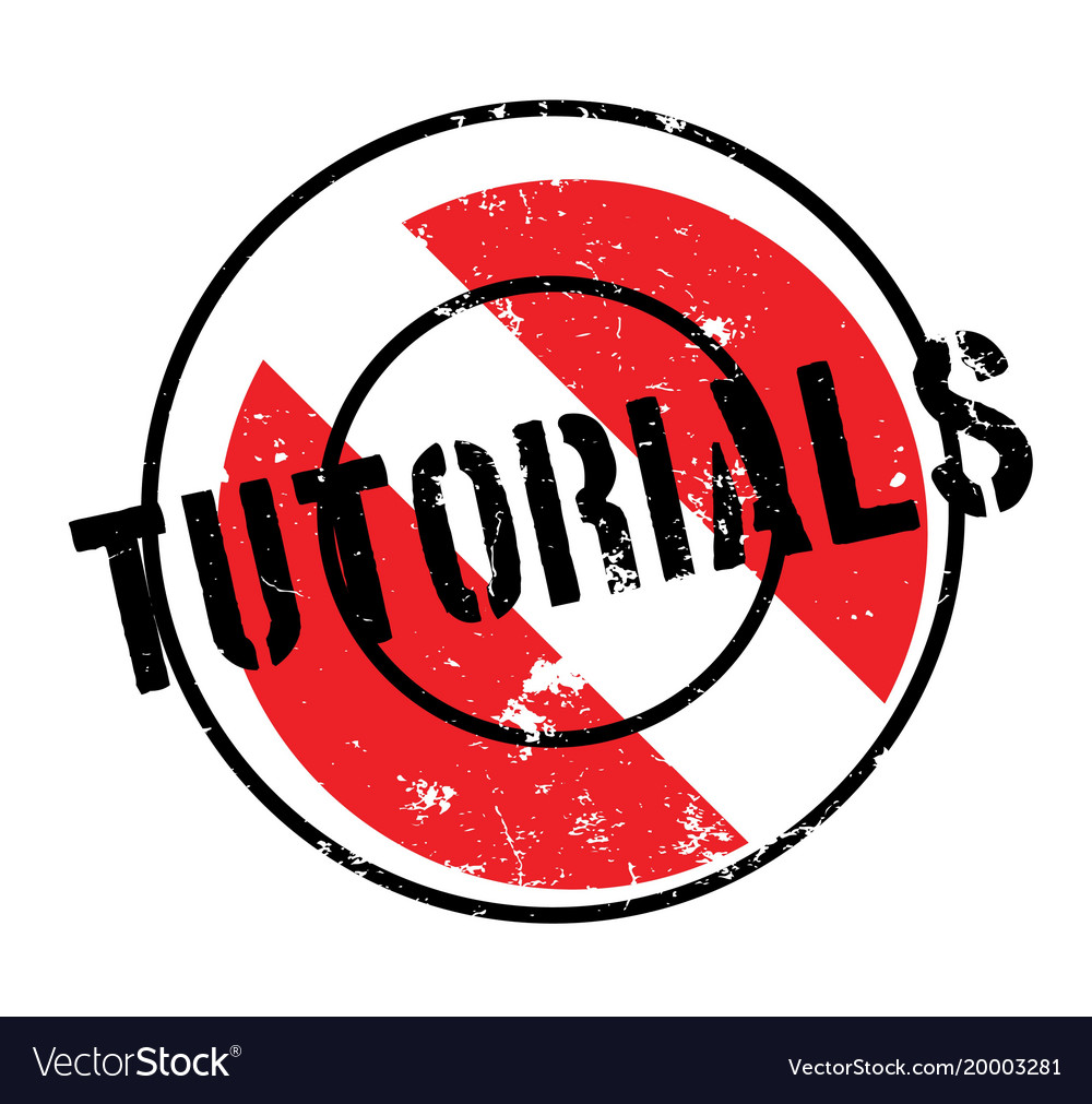 Tutorials rubber stamp Royalty Free Vector Image