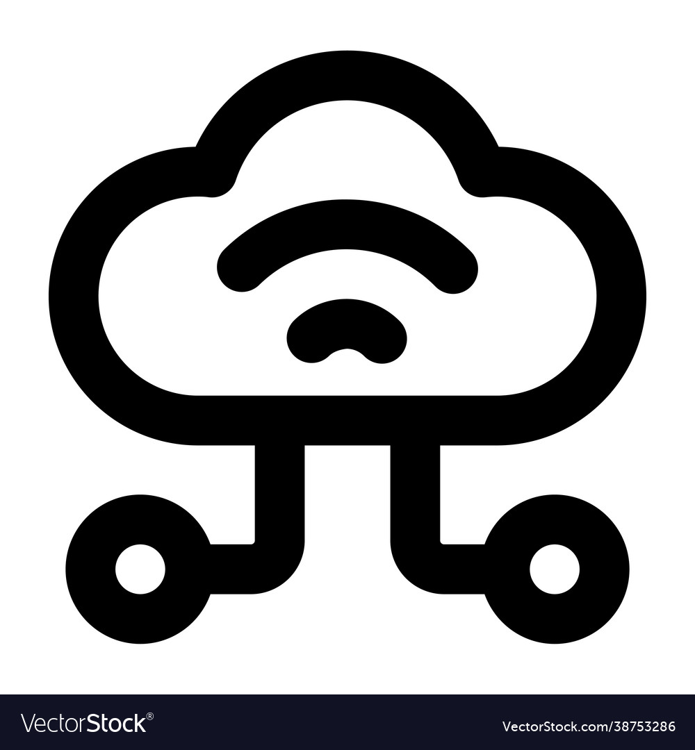 Cloud wifi Royalty Free Vector Image - VectorStock