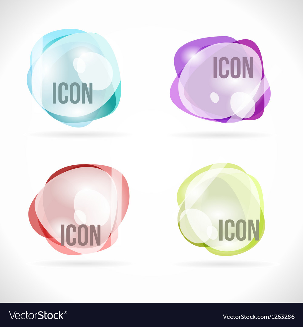Colorful bubbles abstract design elements Vector Image
