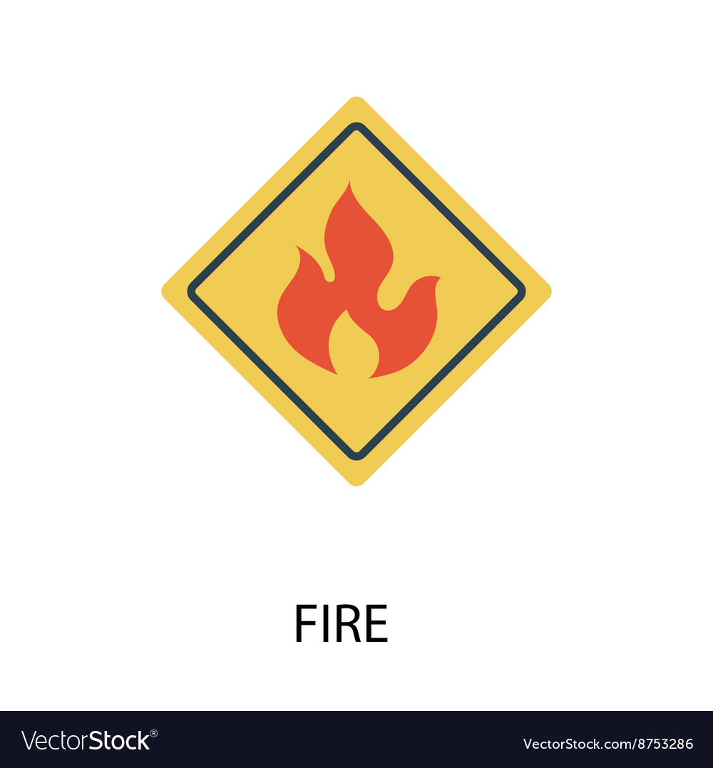 Fire warning Royalty Free Vector Image - VectorStock