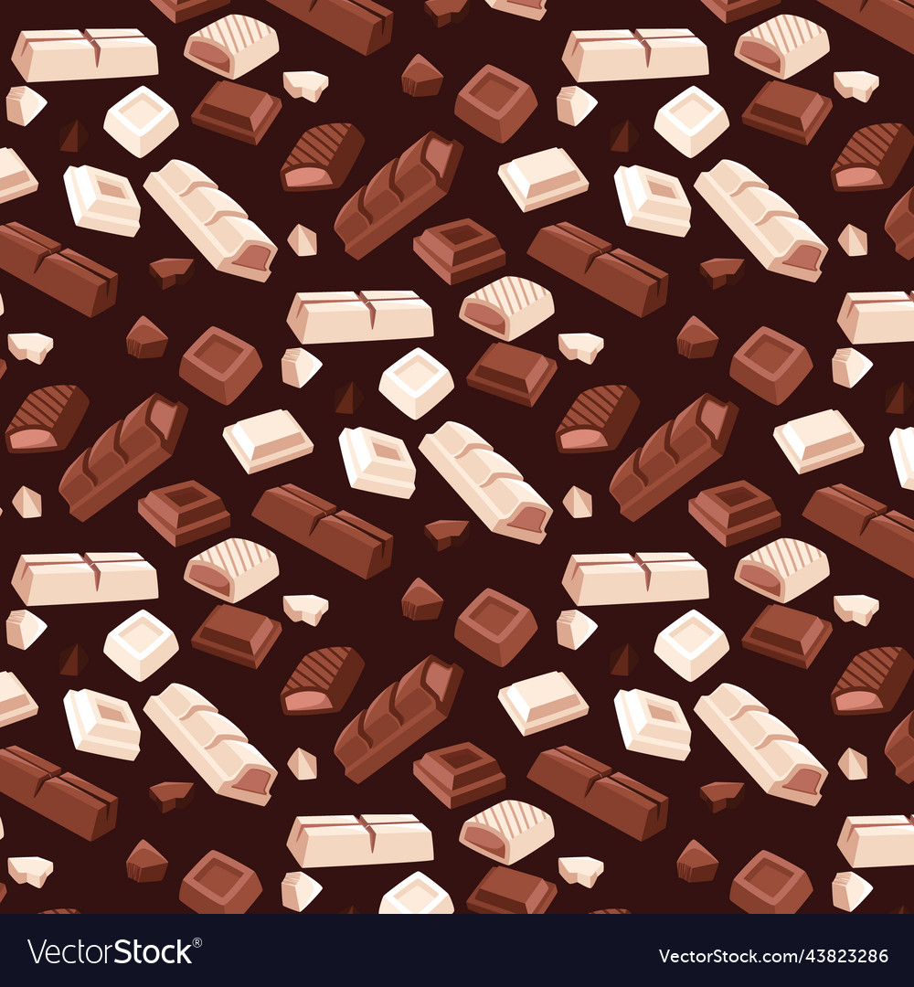 Flat design chocolate pattern Royalty Free Vector Image