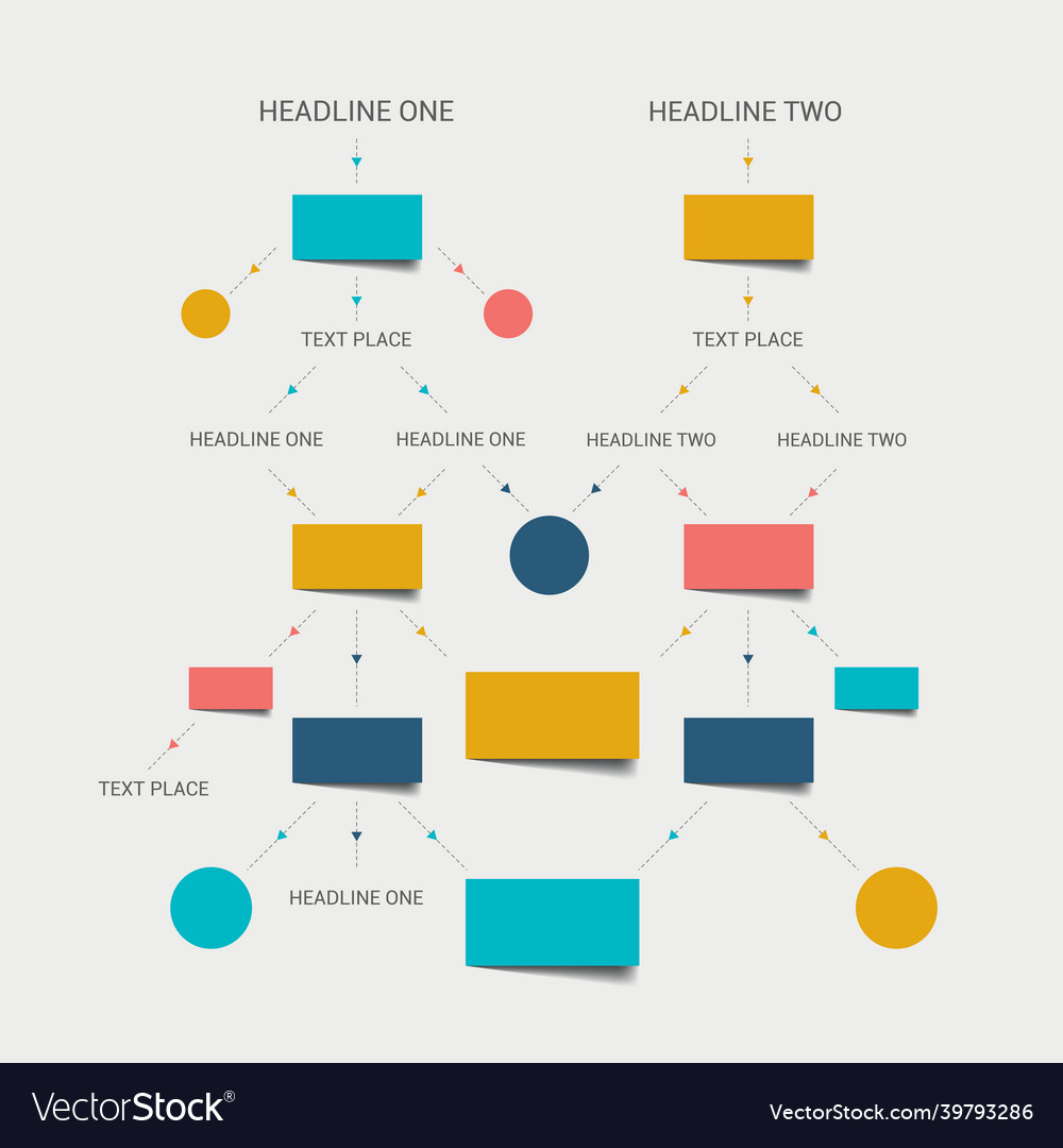 Flow chart scheme infographics elements design Vector Image
