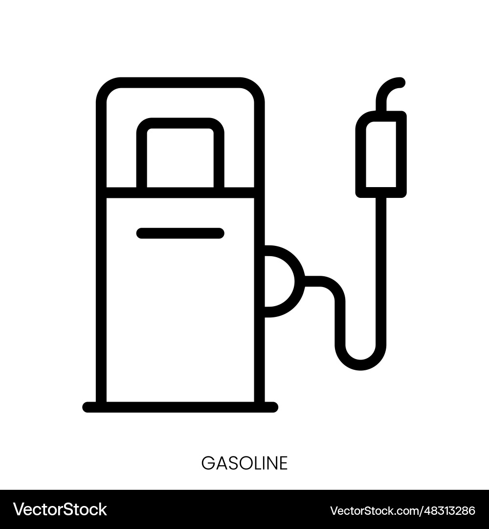 Gasoline icon line art style design isolated Vector Image