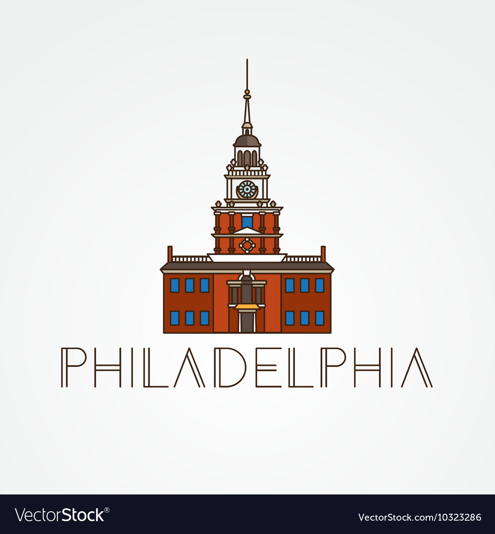 Independence hall the symbol philadelphia usa Vector Image