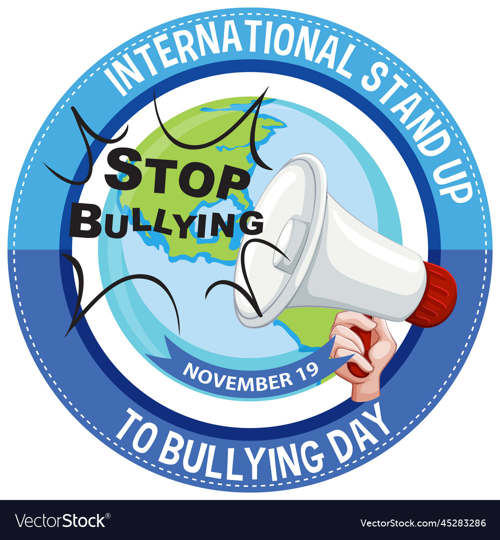 International stand up to bullying day banner Vector Image