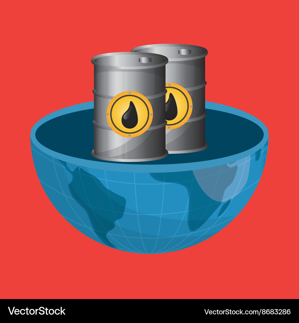 Petroleum design economy and industry Royalty Free Vector