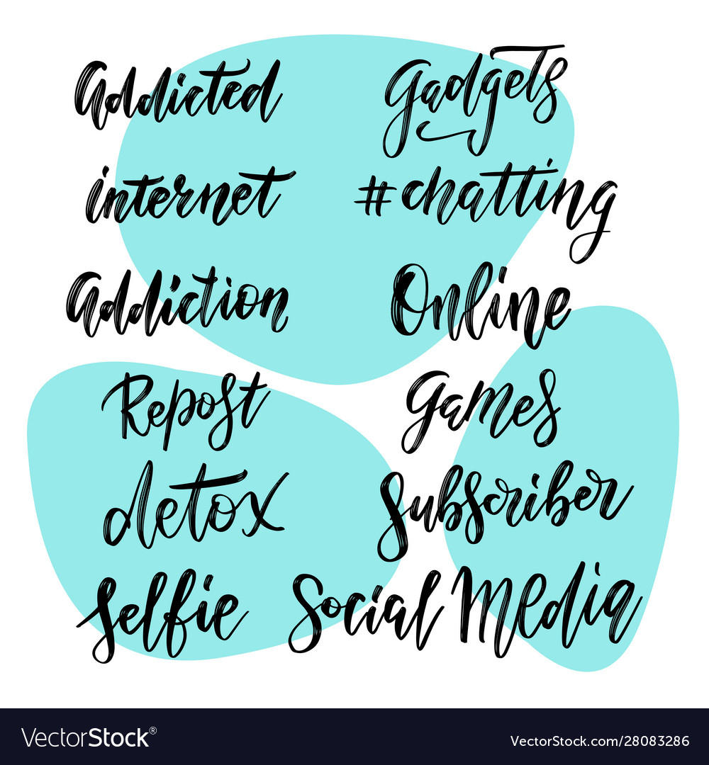 Set like share repost subscribe hand lettering Vector Image Set like share repost subscribe hand lettering Vector Image