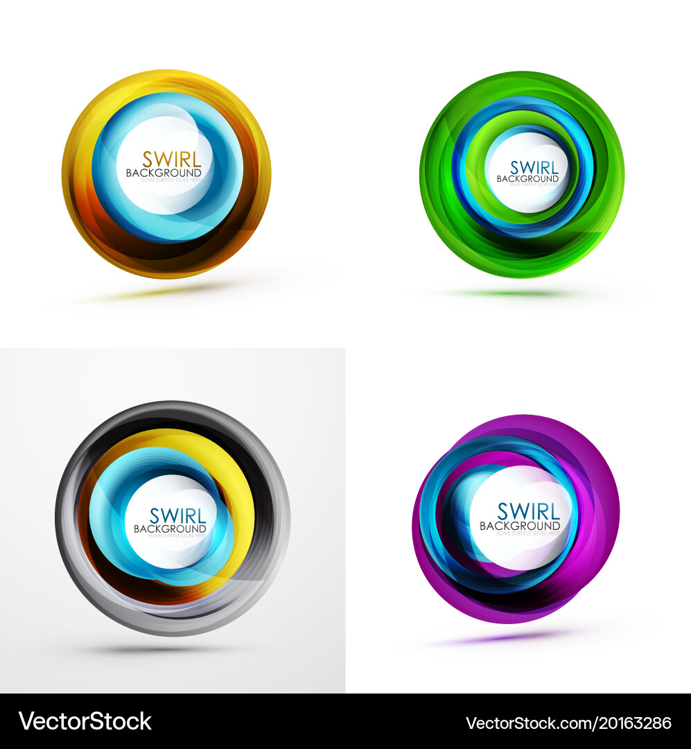 Set of abstract swirls Royalty Free Vector Image