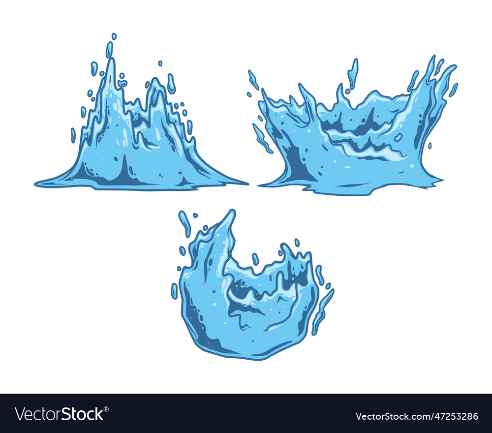 Splashes water Royalty Free Vector Image - VectorStock