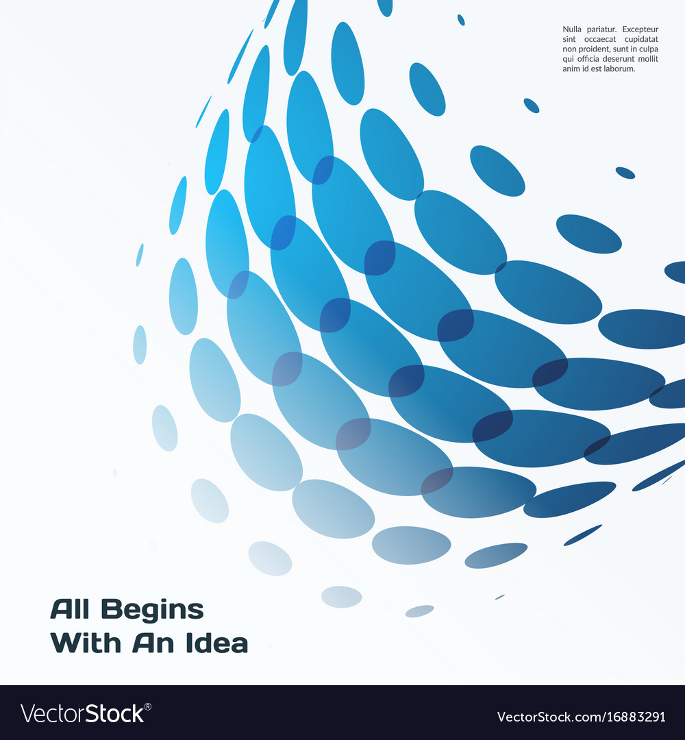 Abstract blue design round elements Royalty Free Vector