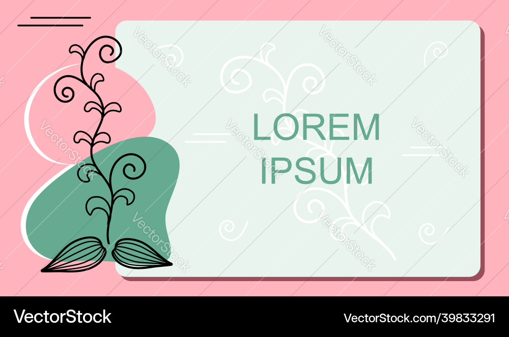 Background organic design leaves plants branch Vector Image