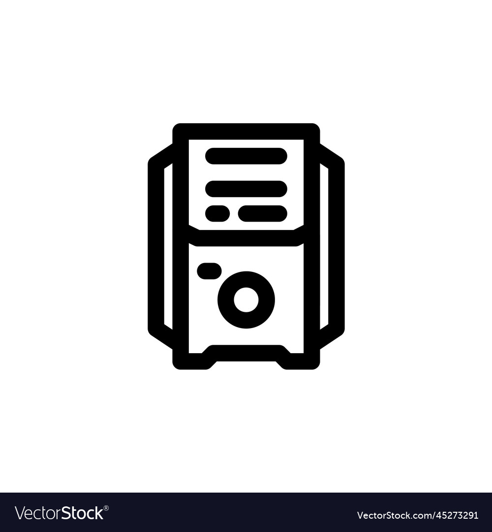 Cpu icon computer component icon outline style Vector Image