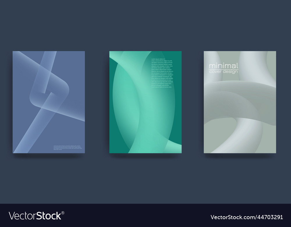 Creative posters set with gradient shapes Vector Image
