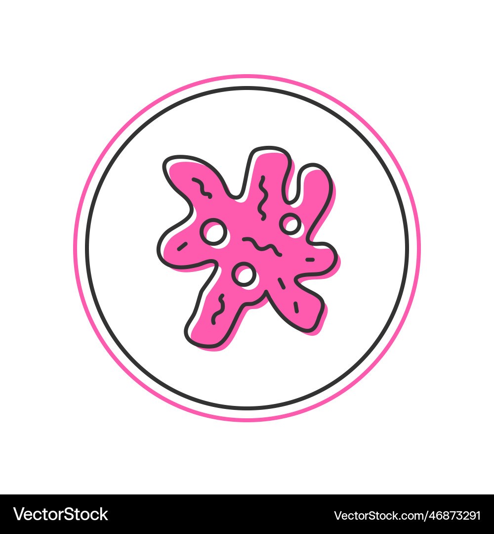 Filled outline cell icon isolated on white Vector Image