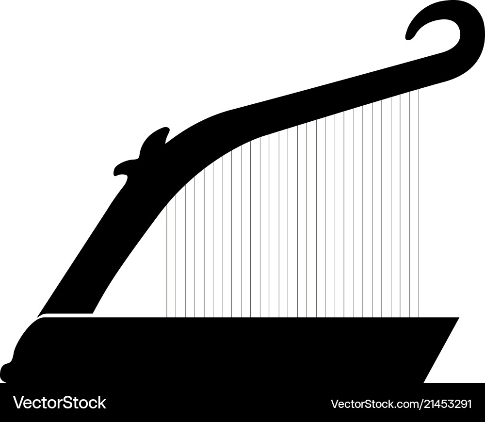 Isolated harp musical instrument icon Royalty Free Vector