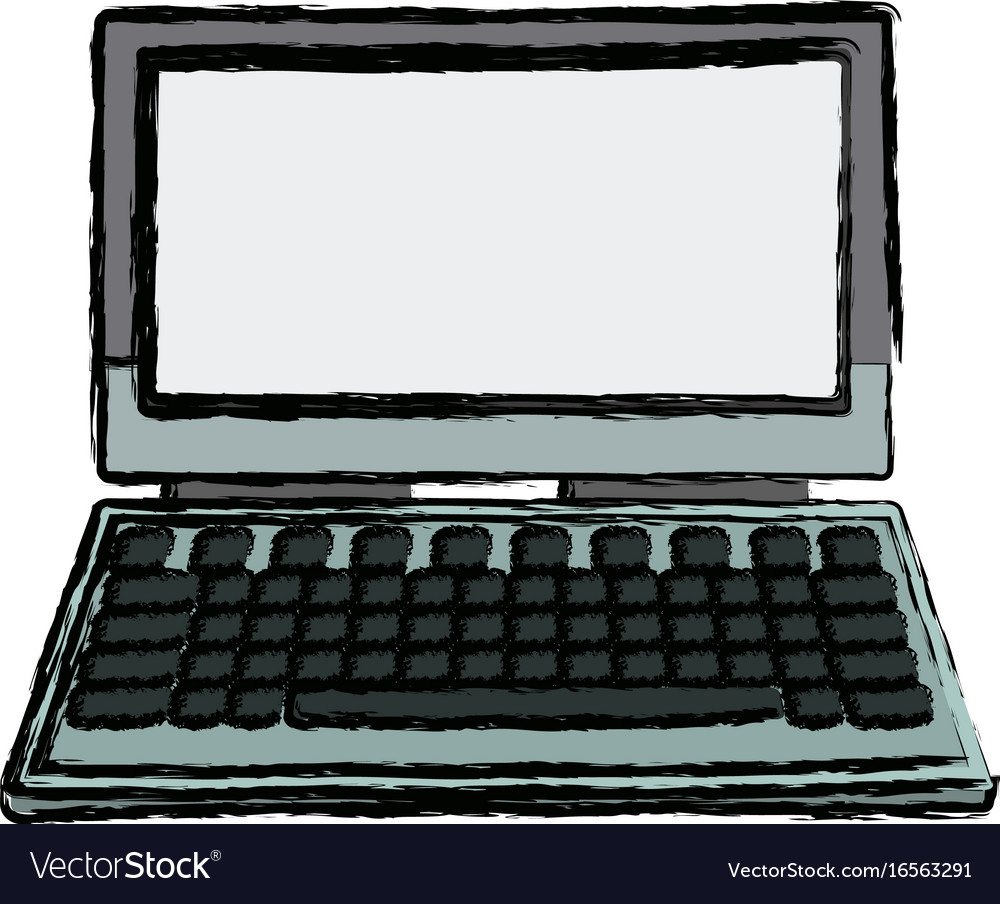 Laptop computer device technology wireless Vector Image