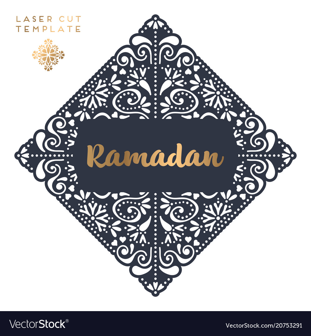 Laser cut islamic pattern Royalty Free Vector Image