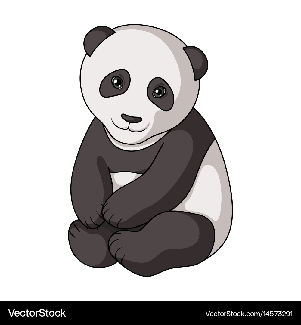 Pandaanimals single icon in cartoon style Vector Image