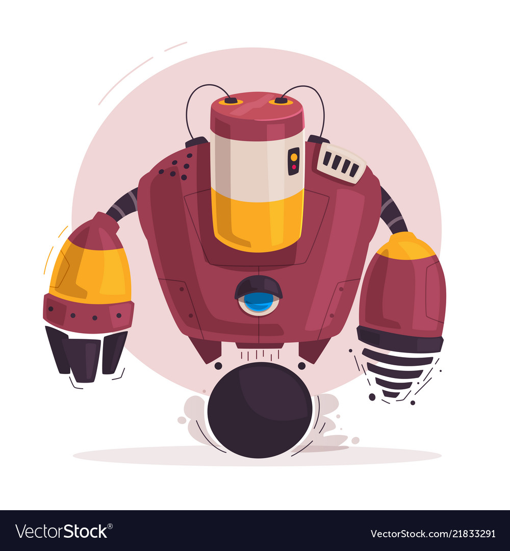 Robot character technology future Royalty Free Vector Image
