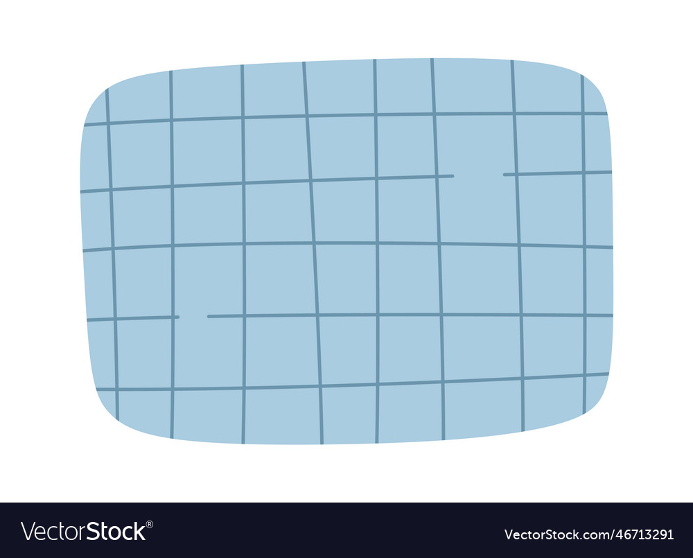Rounded rectangle checkered shape Royalty Free Vector Image