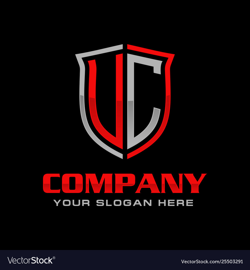 Uc initial Royalty Free Vector Image - VectorStock