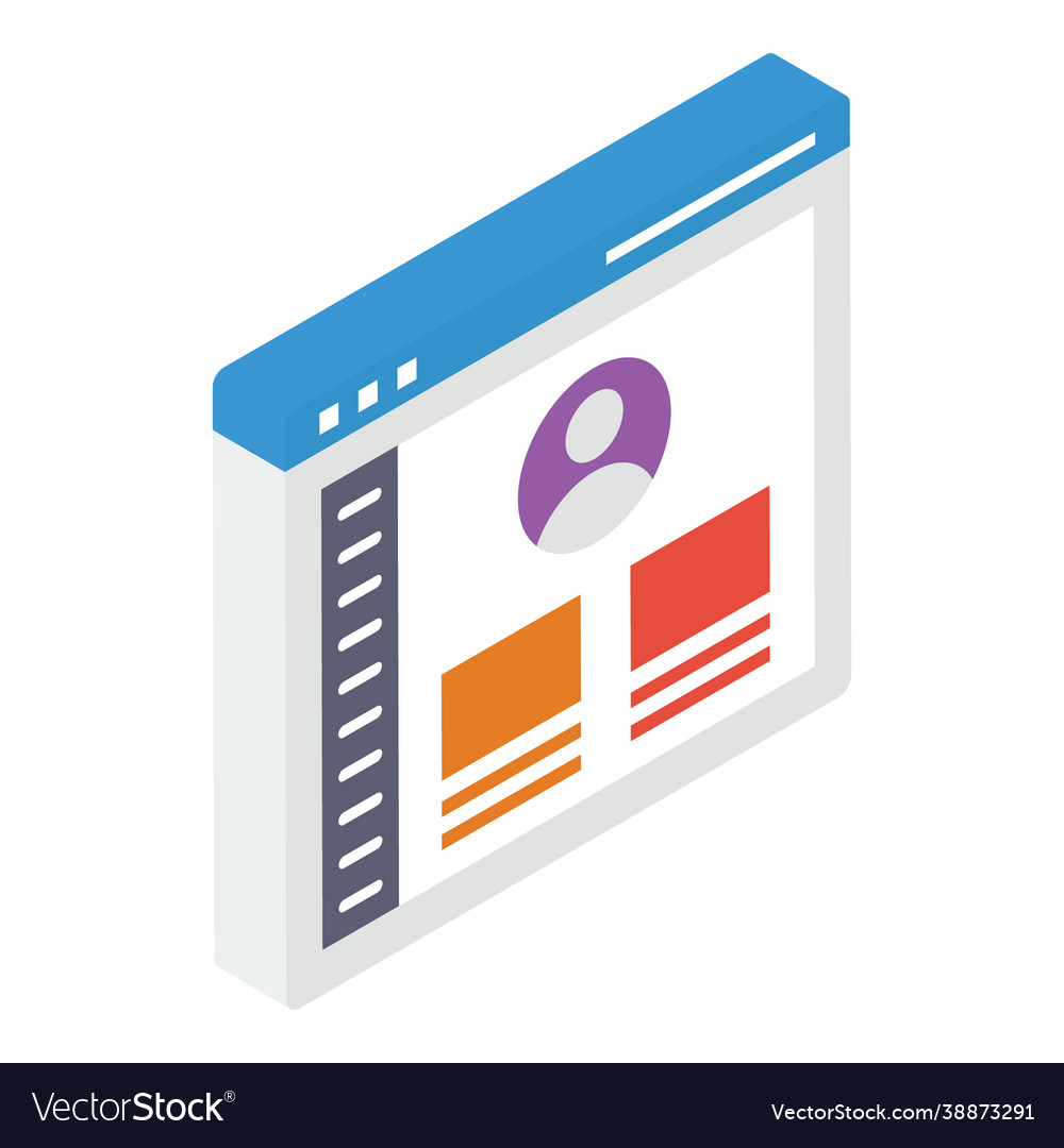 Web user profile Royalty Free Vector Image - VectorStock