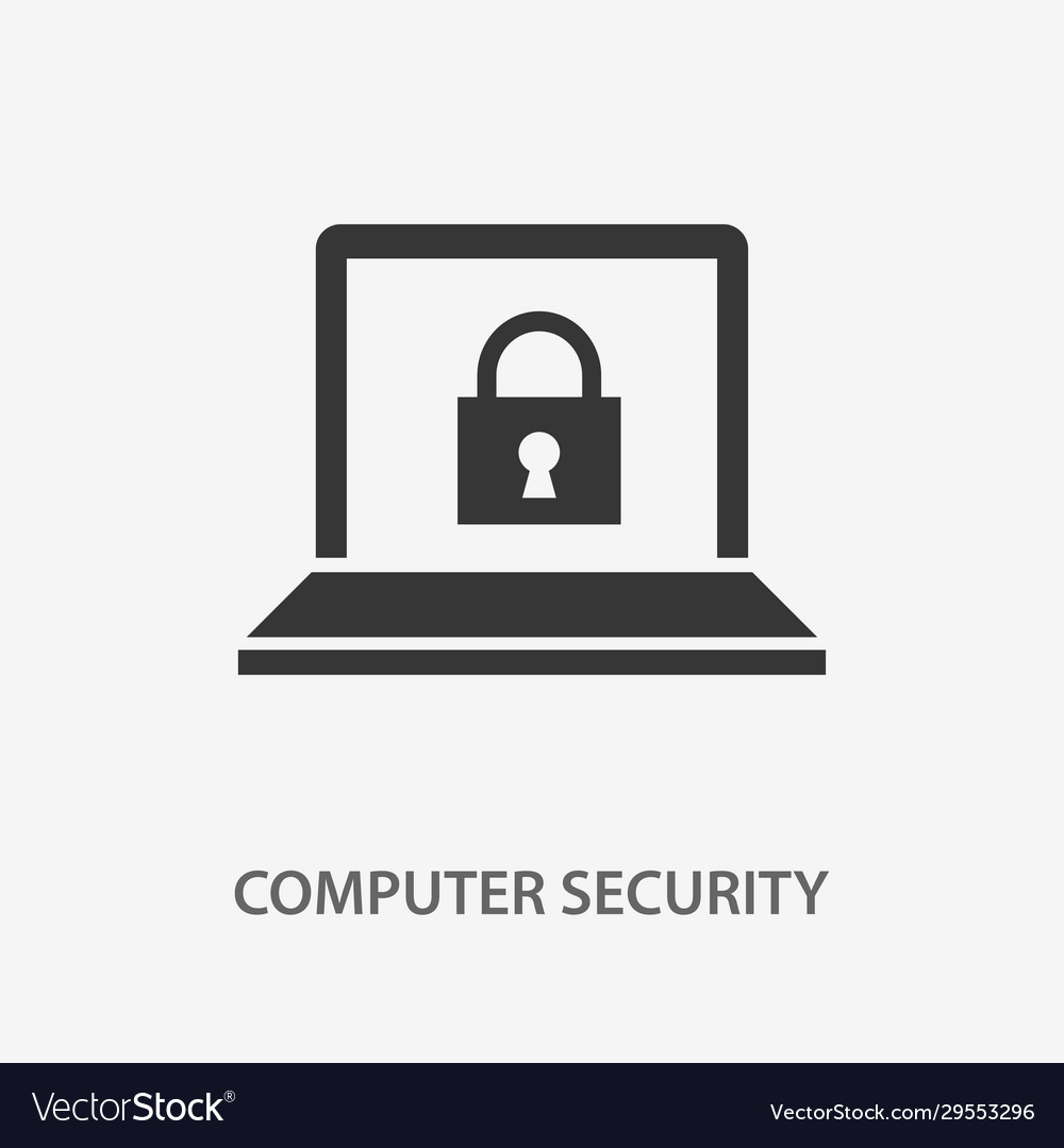 Computer security icon for Royalty Free Vector Image