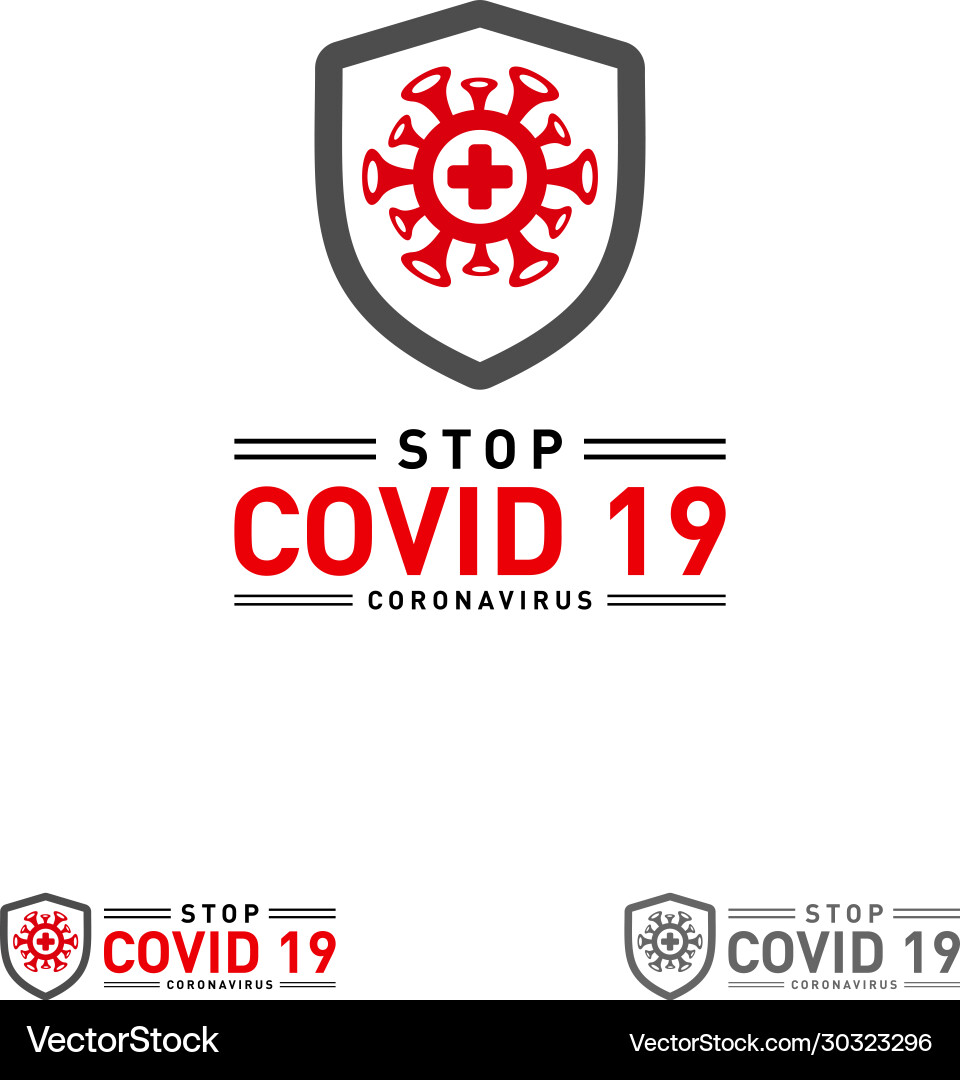 Coronavirus concept inscription typography design Vector Image