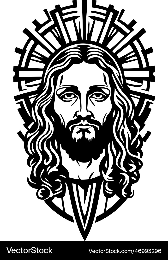 Fantastic and powerful jesus christ art Royalty Free Vector