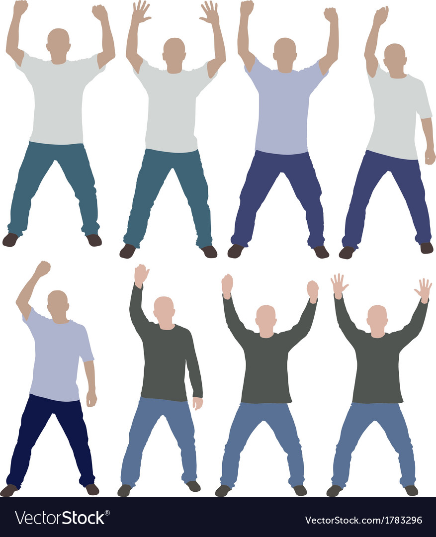 Hands up Royalty Free Vector Image - VectorStock