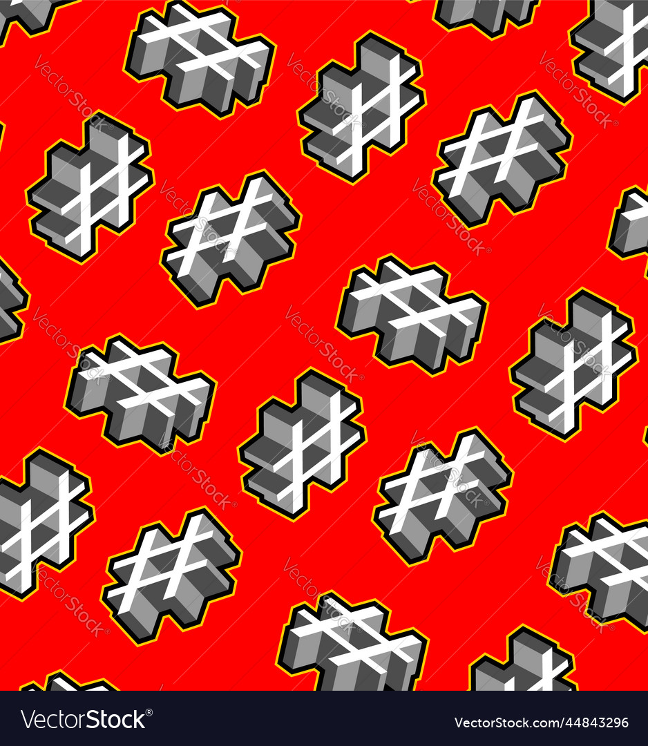 Hashtag pattern sign blue background Royalty Free Vector