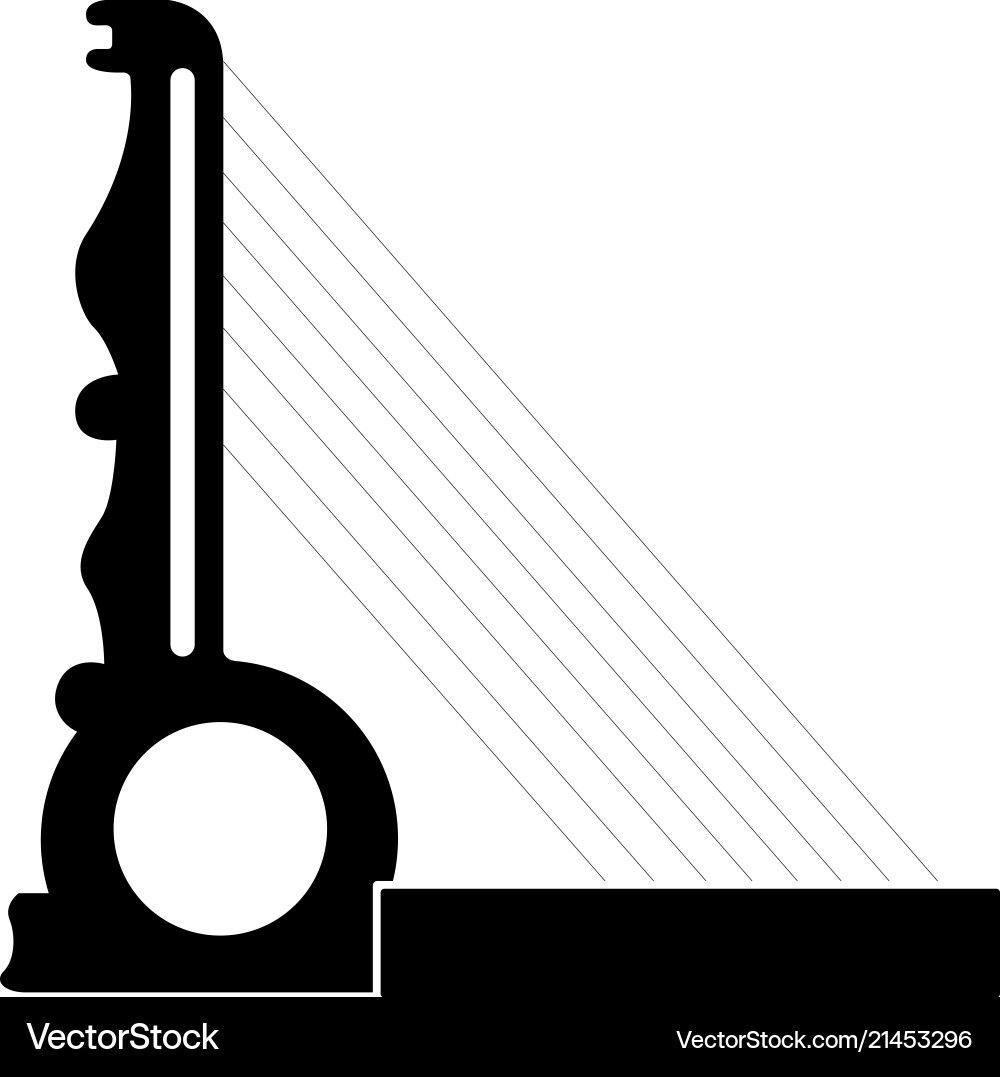 Isolated harp musical instrument icon Royalty Free Vector