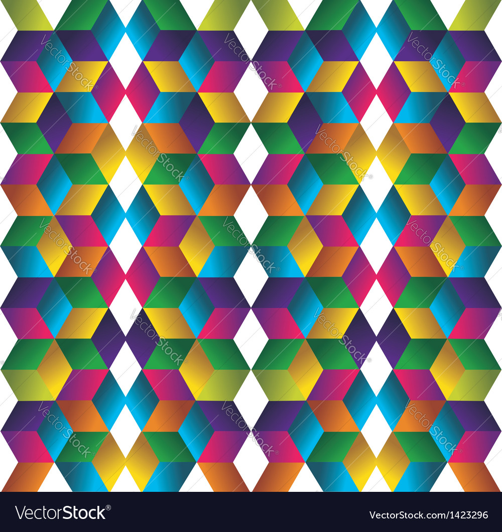 Muliticolored cubes pattern Royalty Free Vector Image