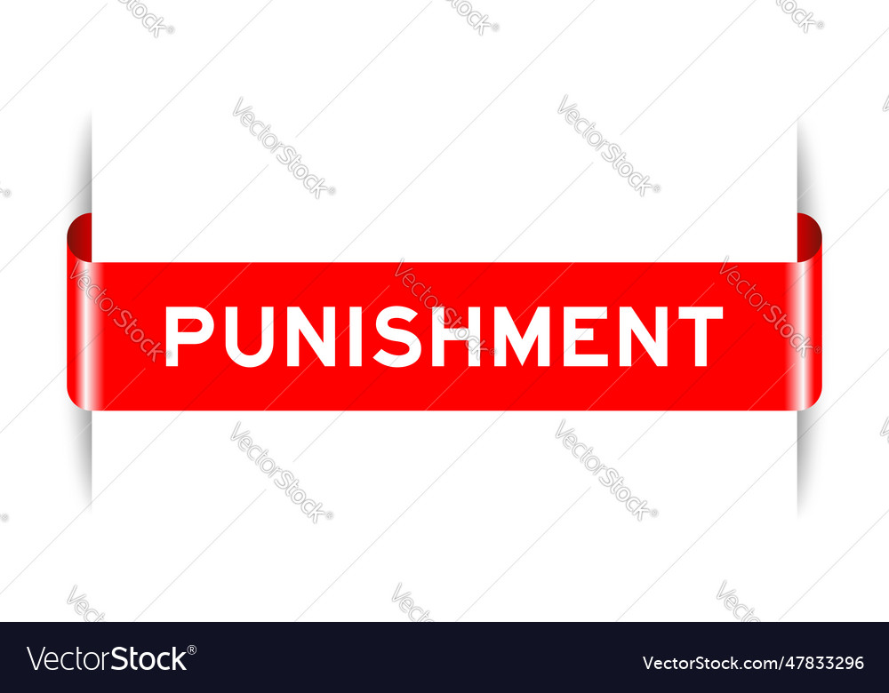 Red Color Inserted Label Banner With Word Vector Image