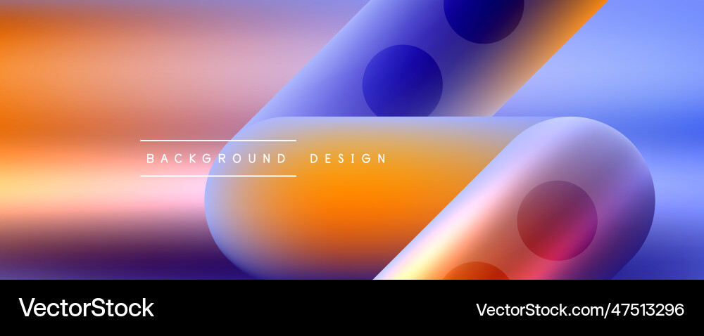 Round shapes and lines with fluid gradients Vector Image