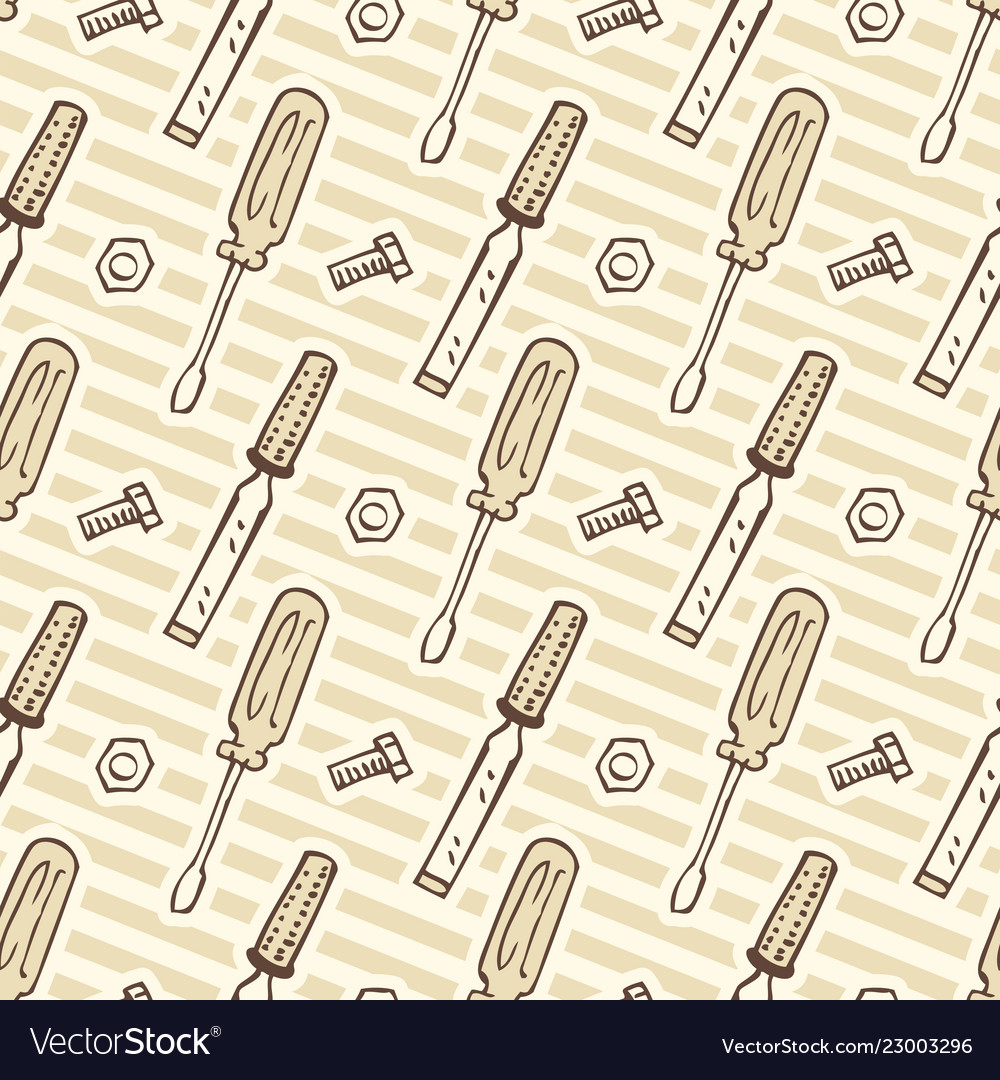 Seamless pattern with tools Royalty Free Vector Image