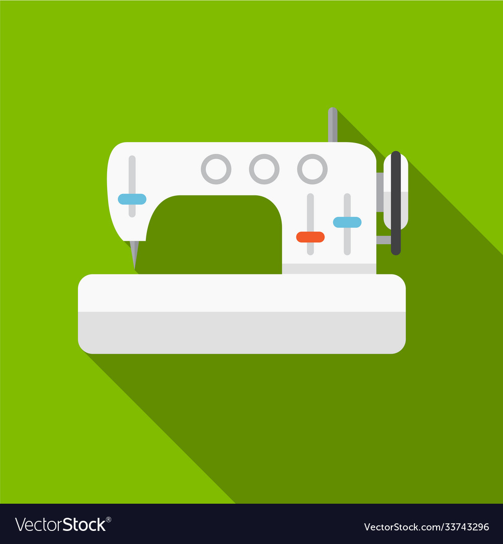 Sewing machine flat icon Royalty Free Vector Image