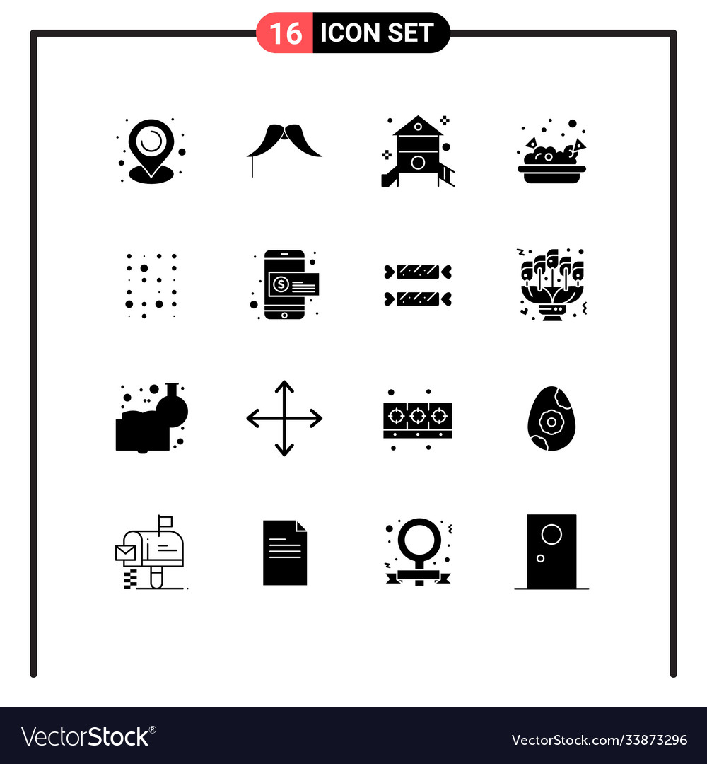 Stock icon pack 16 line signs and symbols for Vector Image