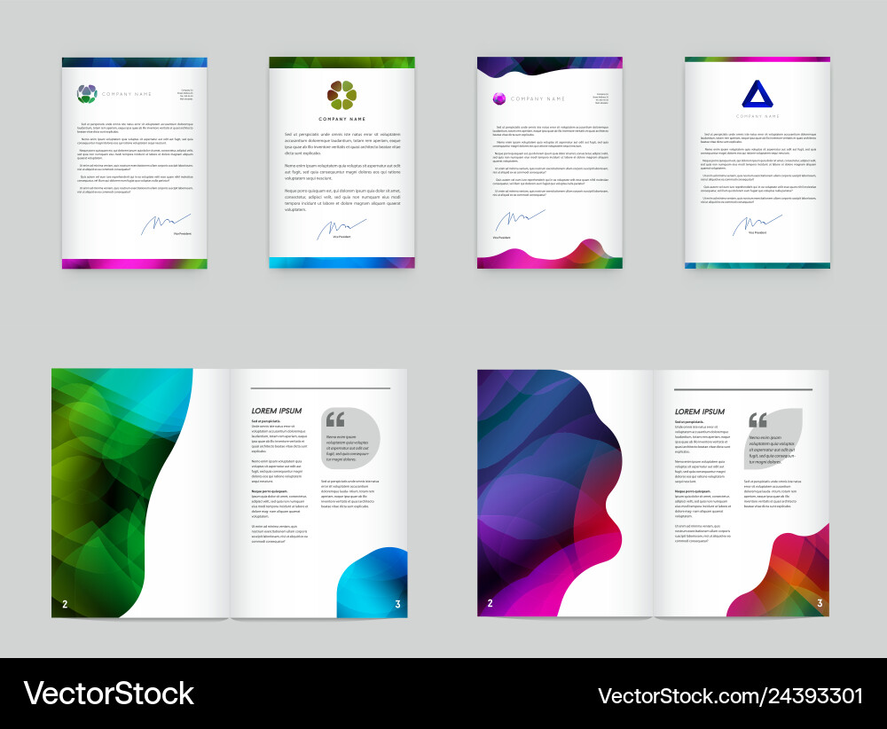 Abstract colorful liquid and fluid cover design Vector Image