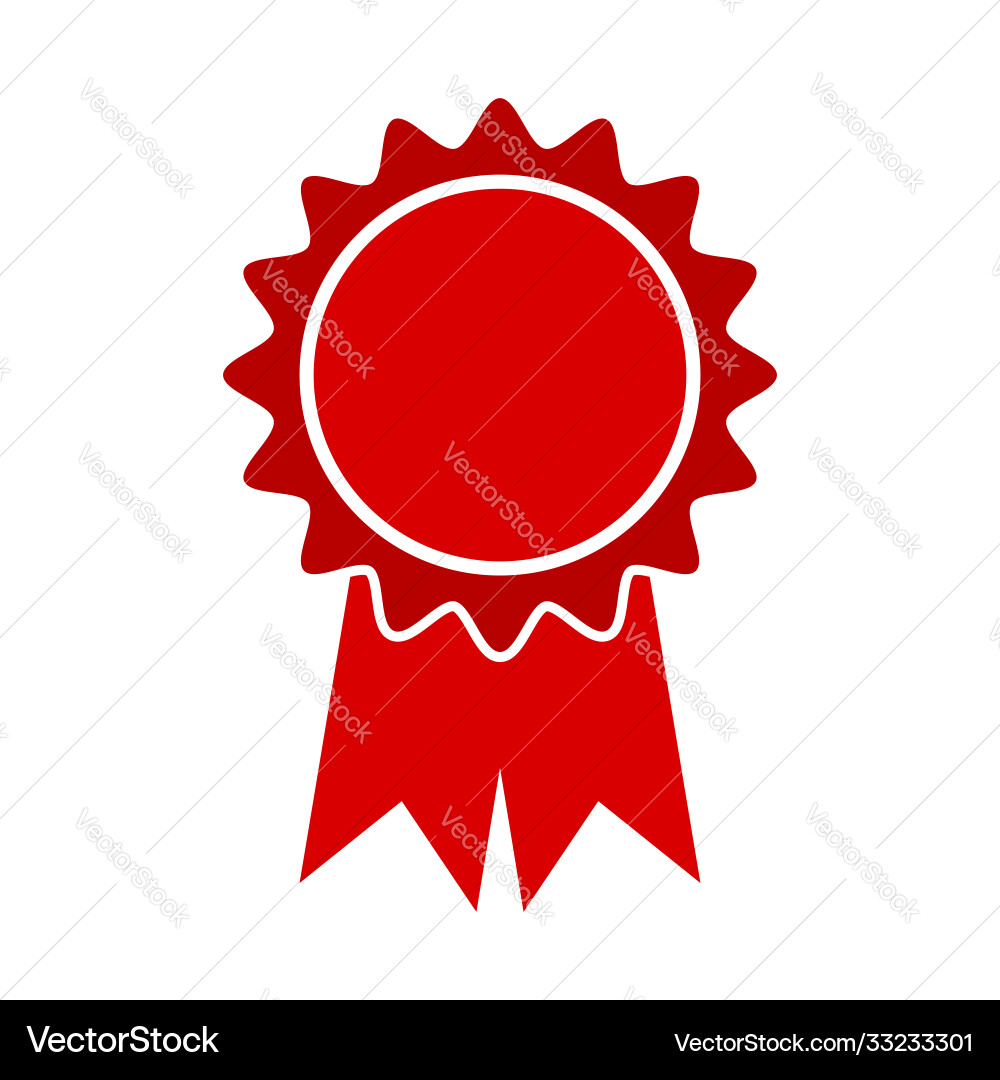 Award ribbon icon on white stock Royalty Free Vector Image